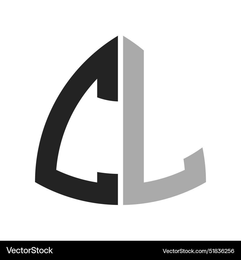 Modern creative cl logo design letter icon Vector Image