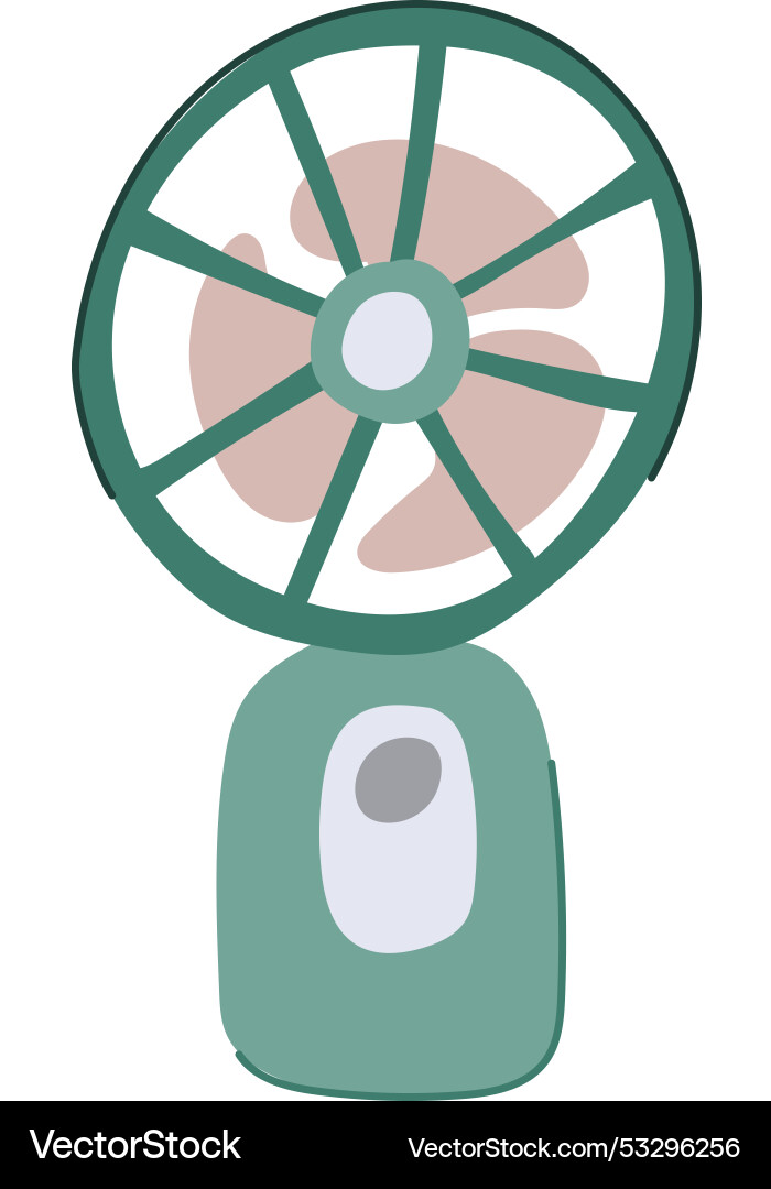 Quiet hand electric fan cartoon Royalty Free Vector Image