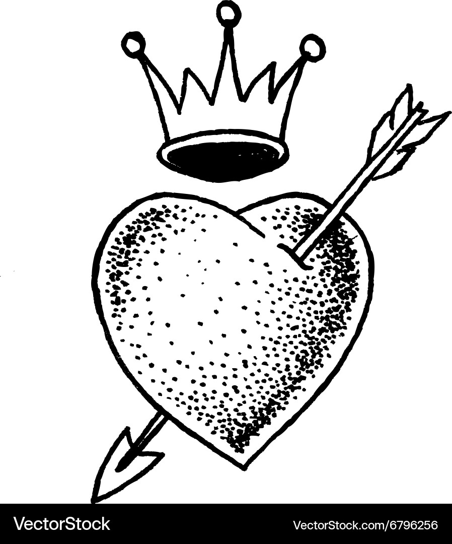 Vintage Heart Tattoo Royalty Free Vector Image
