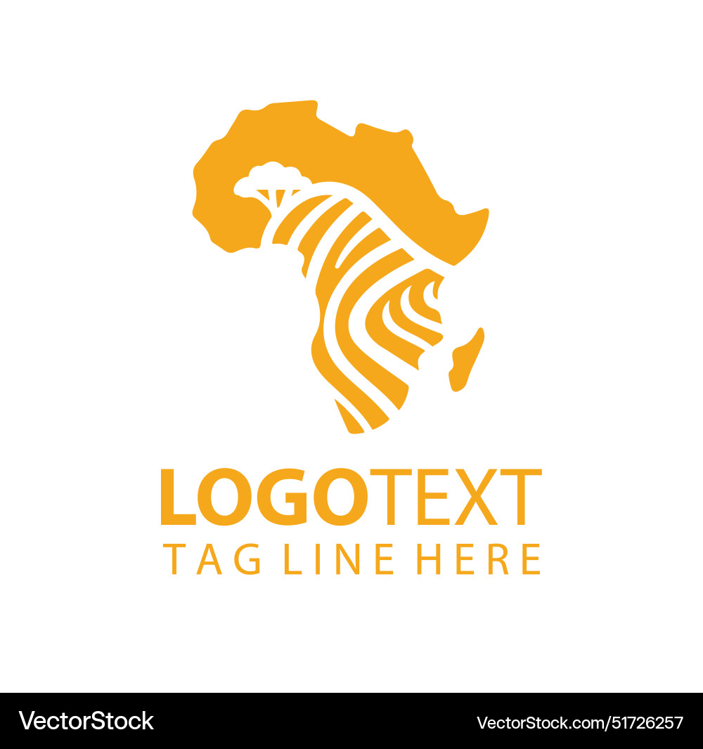 Africa map logo Royalty Free Vector Image - VectorStock