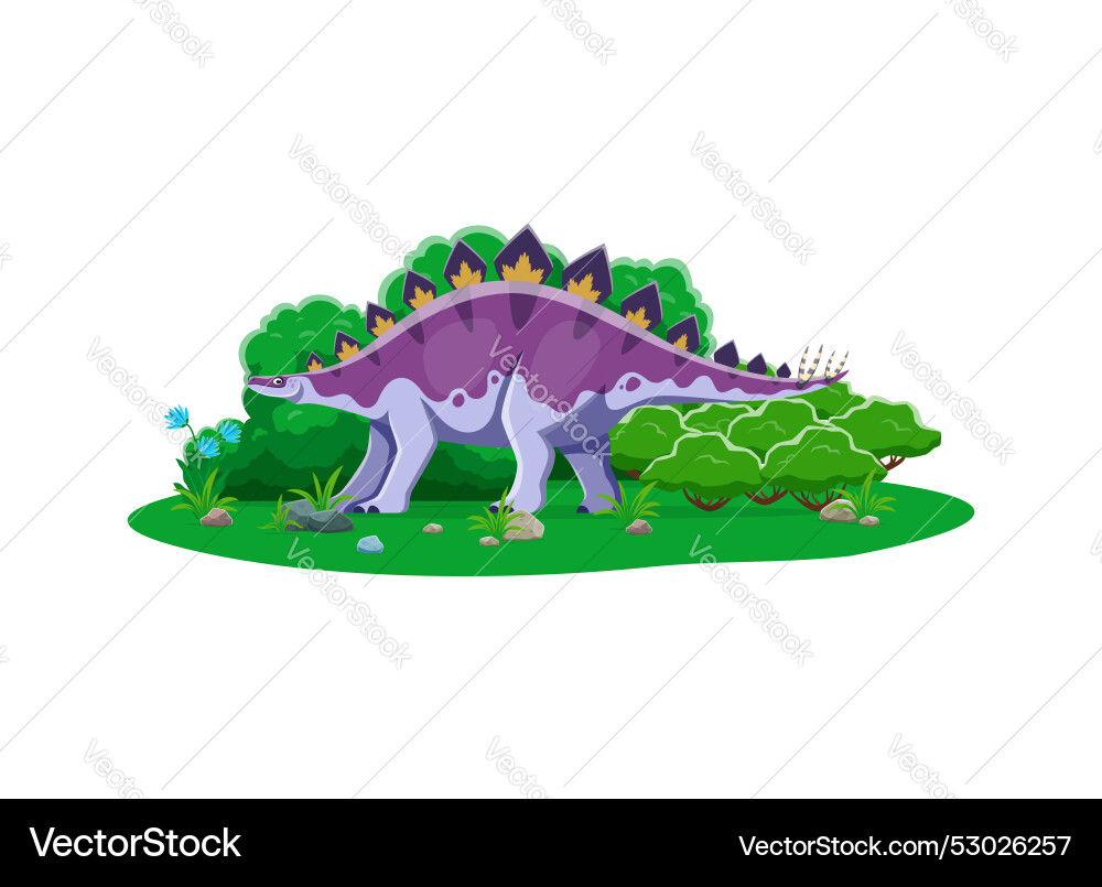 Dravidosaurus prehistoric dino cartoon character Vector Image