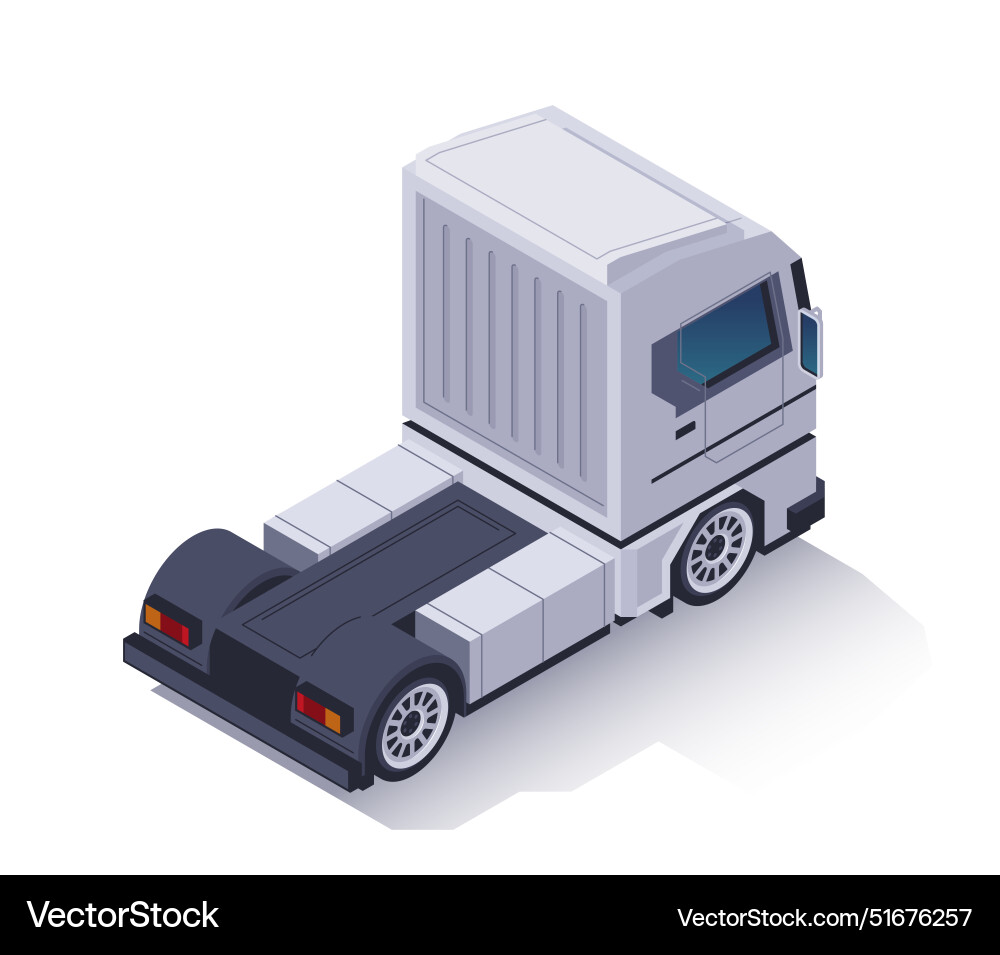 Isometric truck icon empty freight transport Vector Image