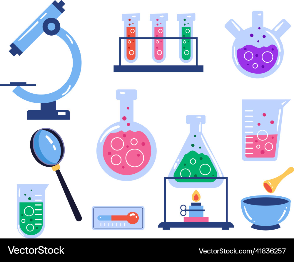 Laboratory bottle flask chemistry Royalty Free Vector Image