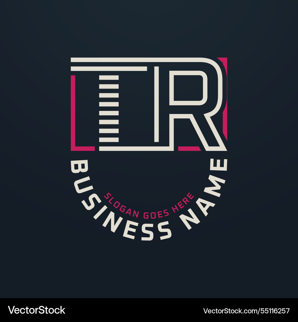 Letter tr premium logo design modern business Vector Image