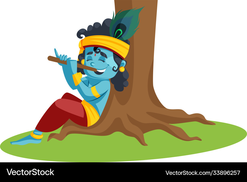 Lord krishna Royalty Free Vector Image - VectorStock