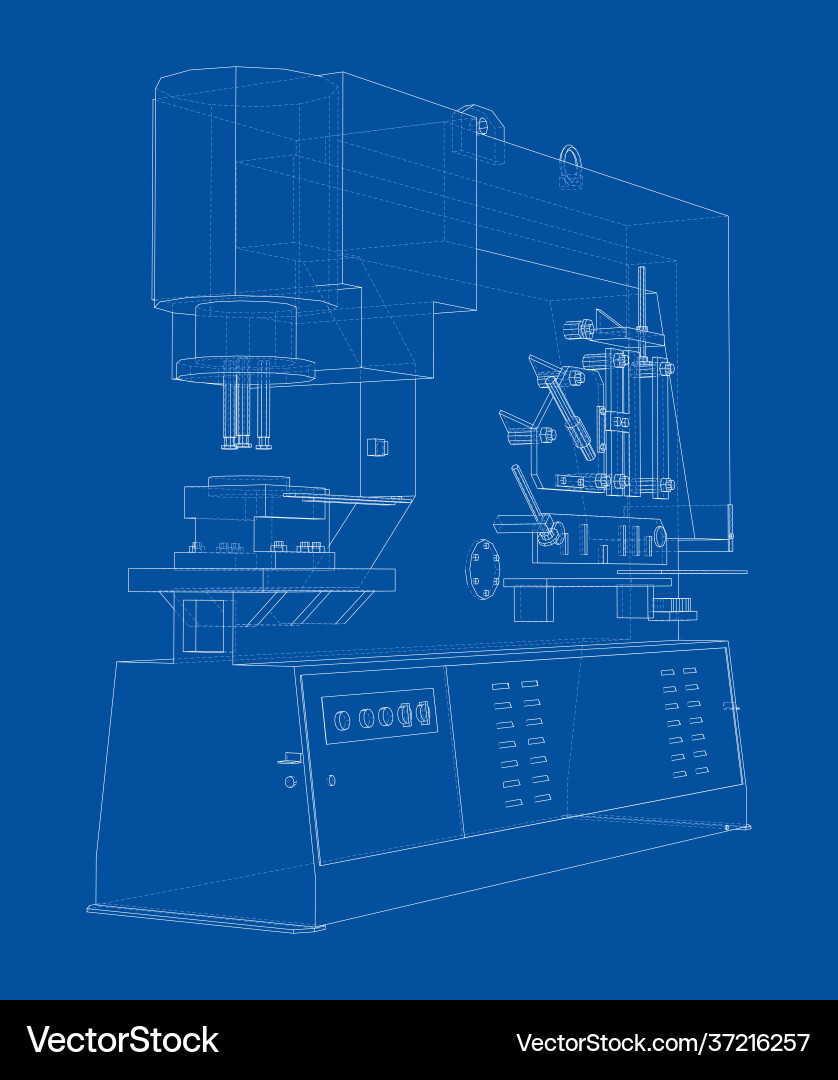 Metalworking cnc machine Royalty Free Vector Image