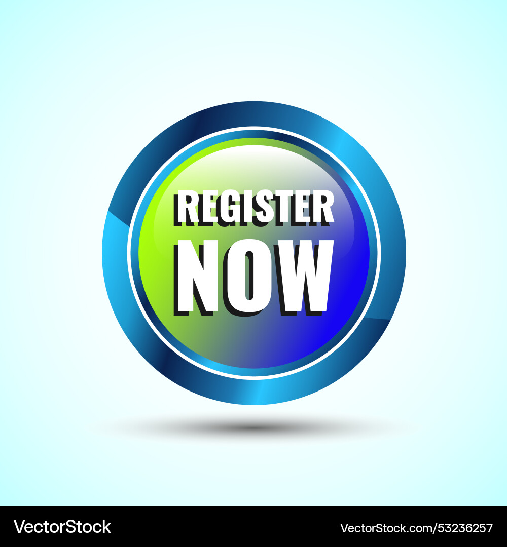 Register now icon button design Royalty Free Vector Image