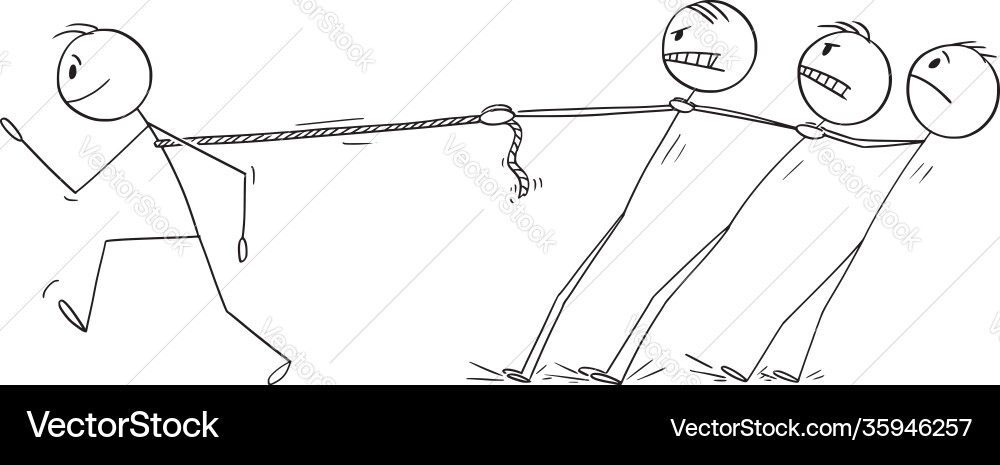 Strong Individual Leading Forward Royalty Free Vector Image