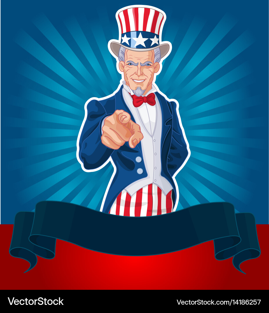 Uncle Sam Patriotic Celebration Royalty Free Vector Image