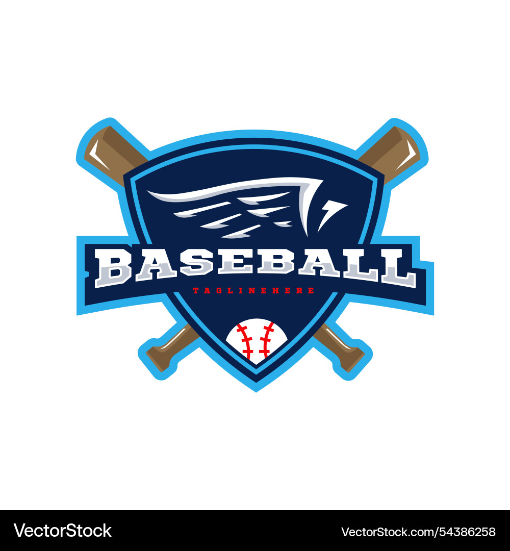 Baseball sports logo Royalty Free Vector Image