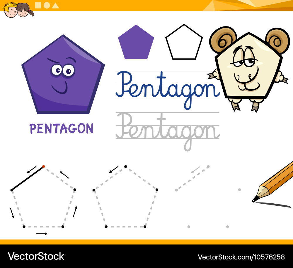 Cartoon basic geometric shapes Royalty Free Vector Image