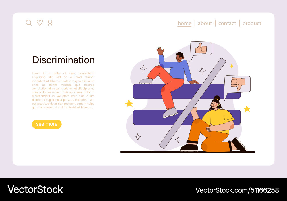 Discrimination concept showcasing Royalty Free Vector Image