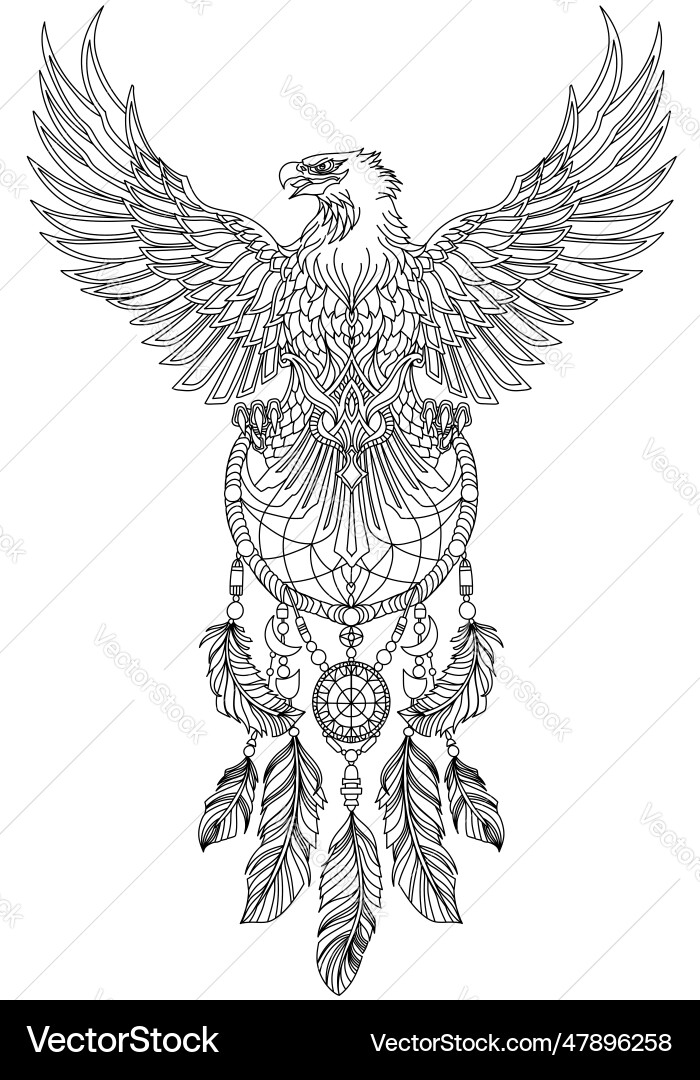 Eagle Dreamcatcher Tattoos Finally Got My Chest Started. Raven With