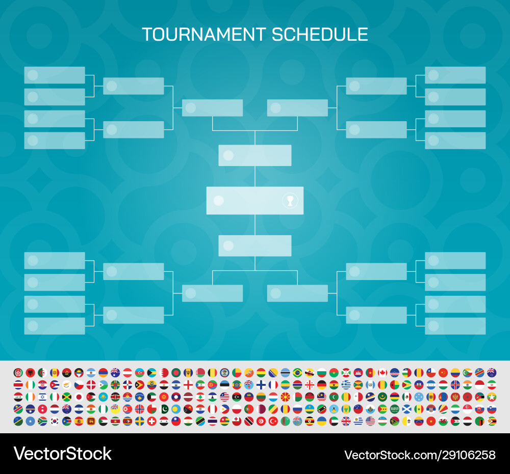 Football match schedule tournament chart Vector Image