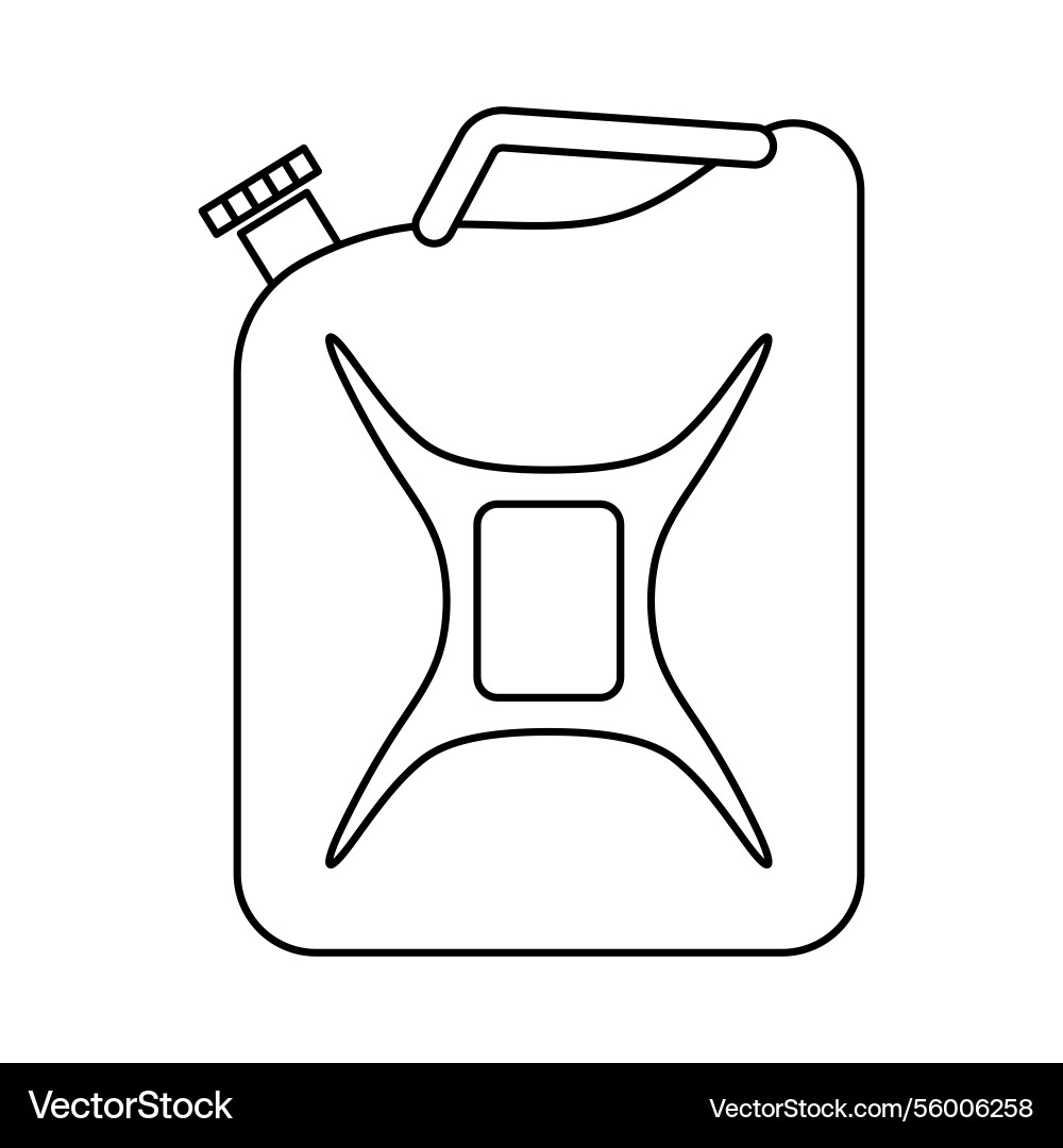Jerry can outline Royalty Free Vector Image - VectorStock