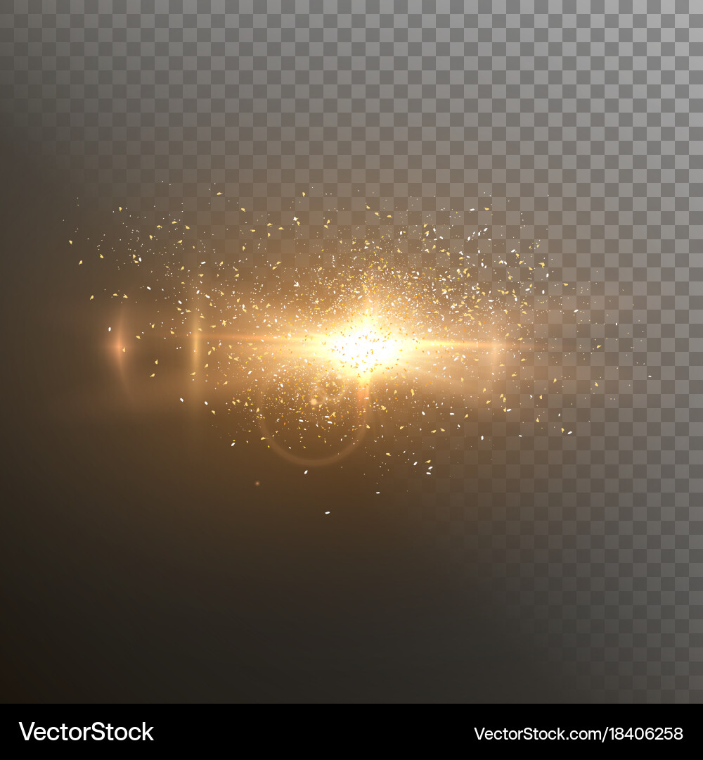 Lens flare realistic glow effect Royalty Free Vector Image