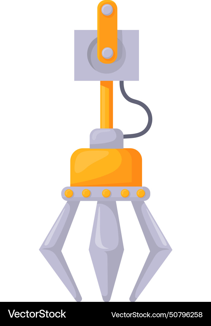 Robotic claw grabbing tool for toy game machine Vector Image