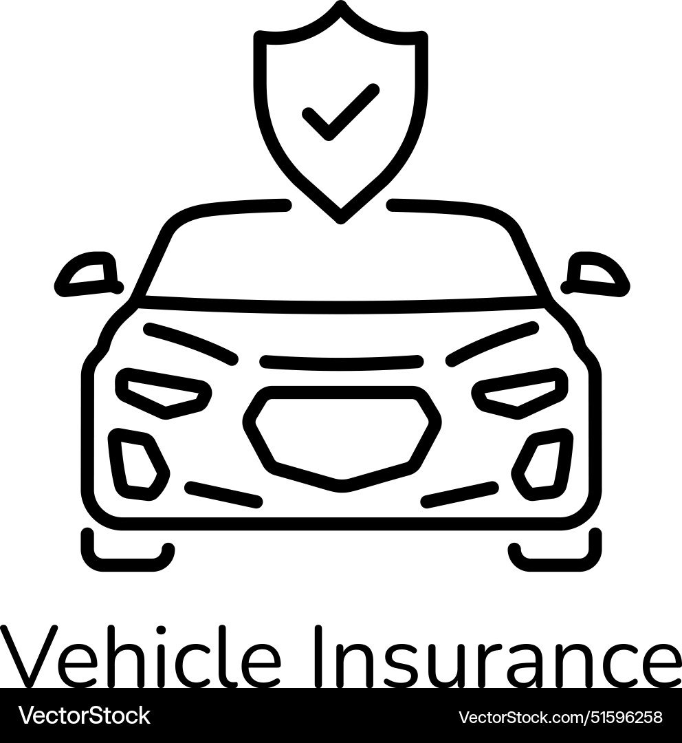 Vehicle insurance Royalty Free Vector Image - VectorStock