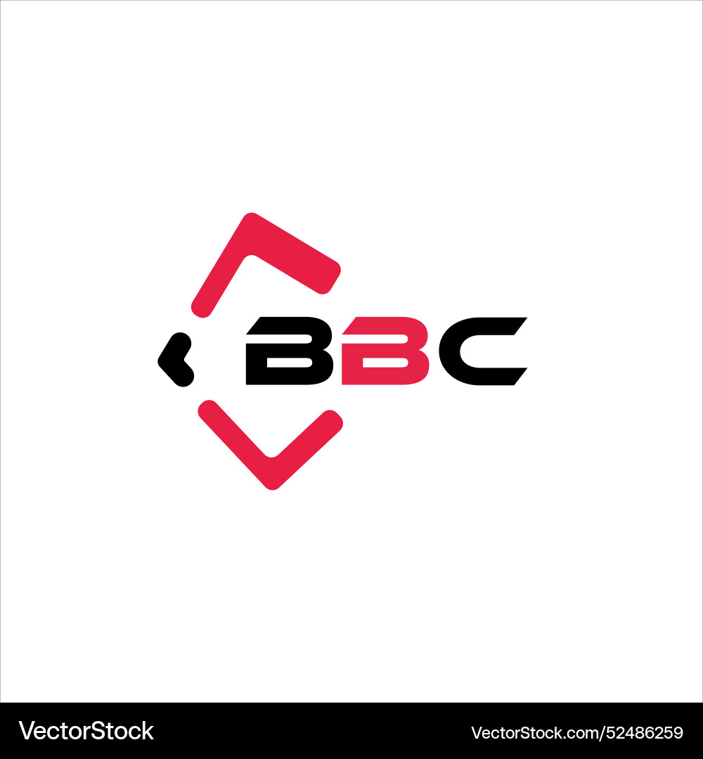 Bbb creative minimalist letter logo unique Vector Image