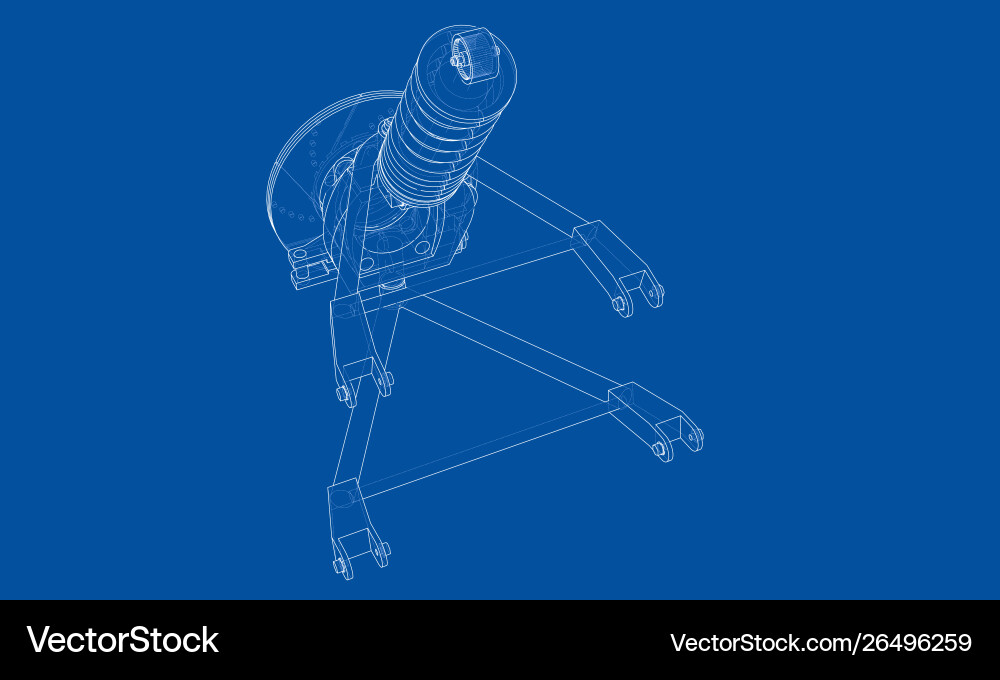 Car suspension with shock absorber Royalty Free Vector Image