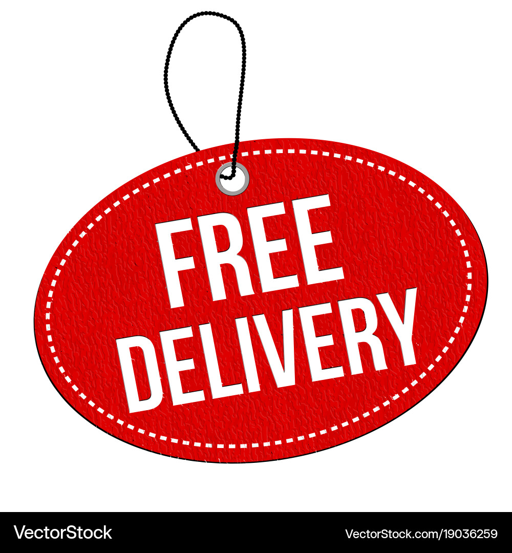 Free delivery label or price tag Royalty Free Vector Image