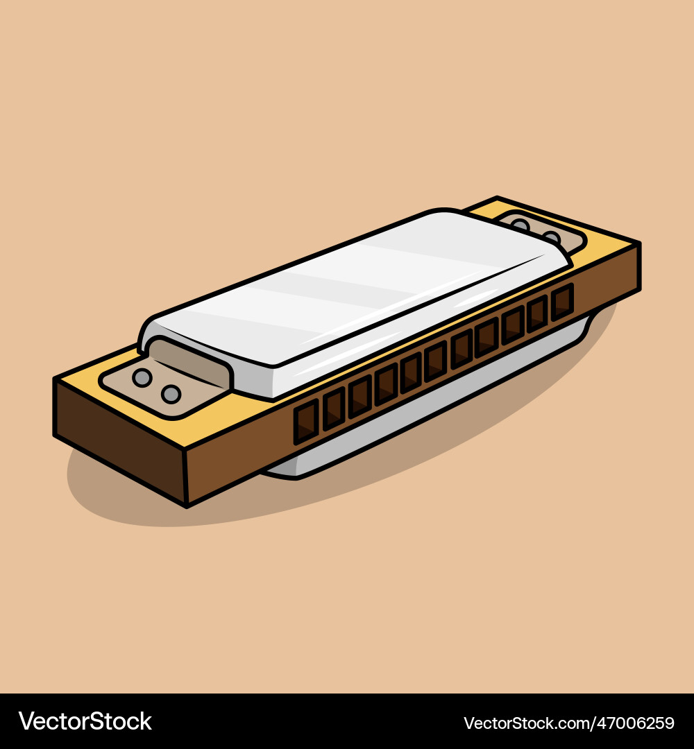 Harmonica Royalty Free Vector Image - VectorStock
