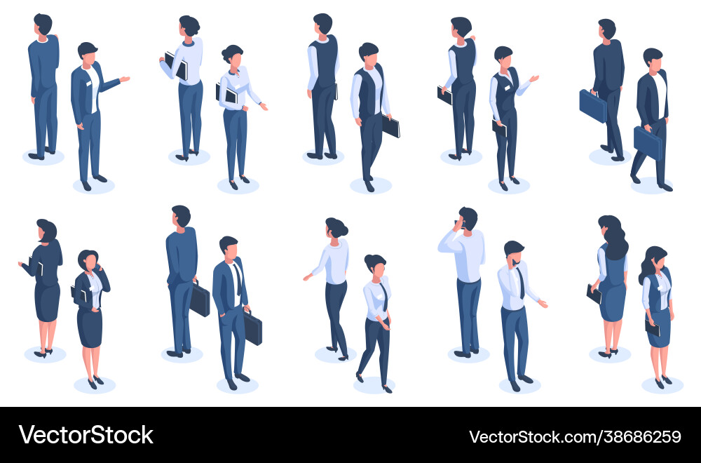 Isometric Office Workers Vector Images (over 6,900)