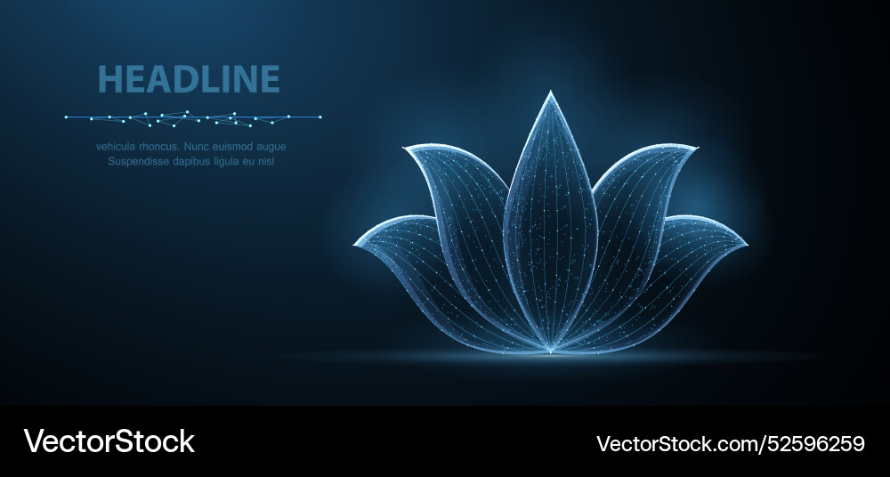 Lotus abstract flower icon isolated Royalty Free Vector
