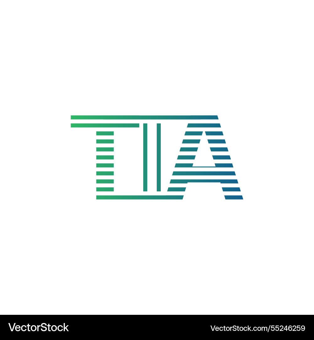 Modern tia logo design letter minimalist Vector Image