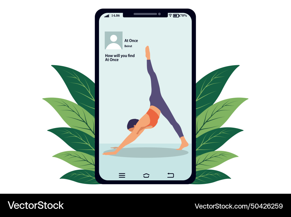 Yoga exercise flat design Royalty Free Vector Image