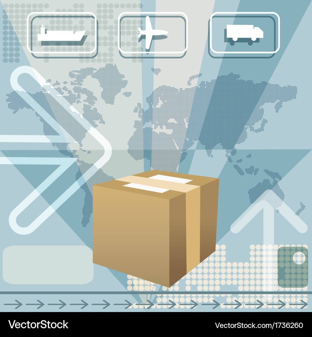 Cargo delivery Royalty Free Vector Image - VectorStock