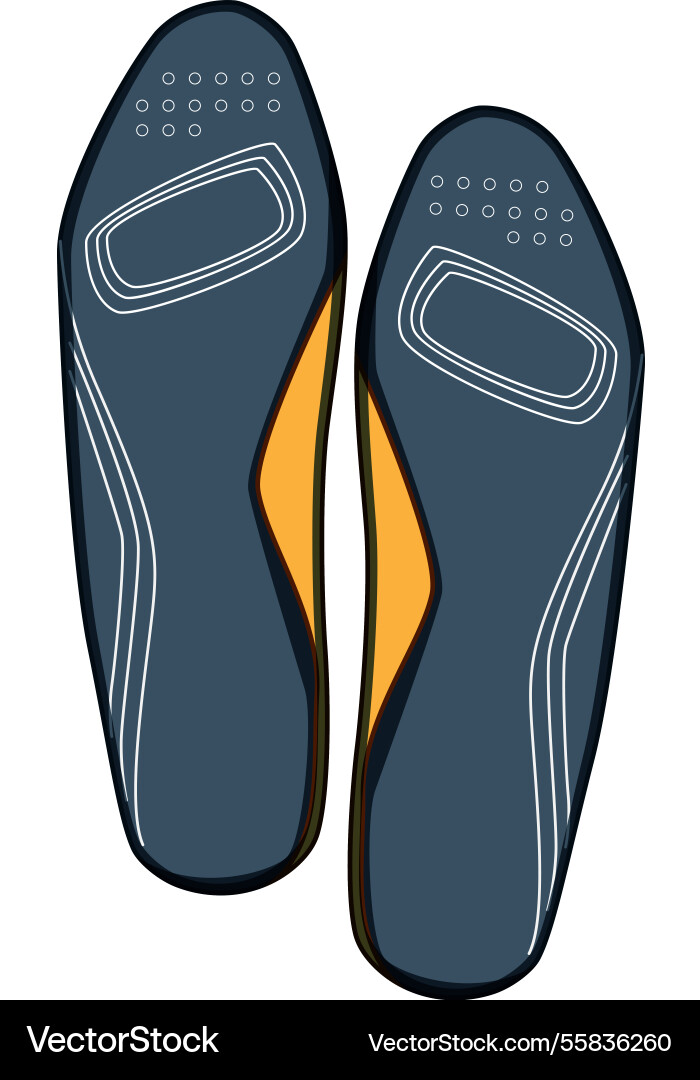 Custom insoles cartoon Royalty Free Vector Image