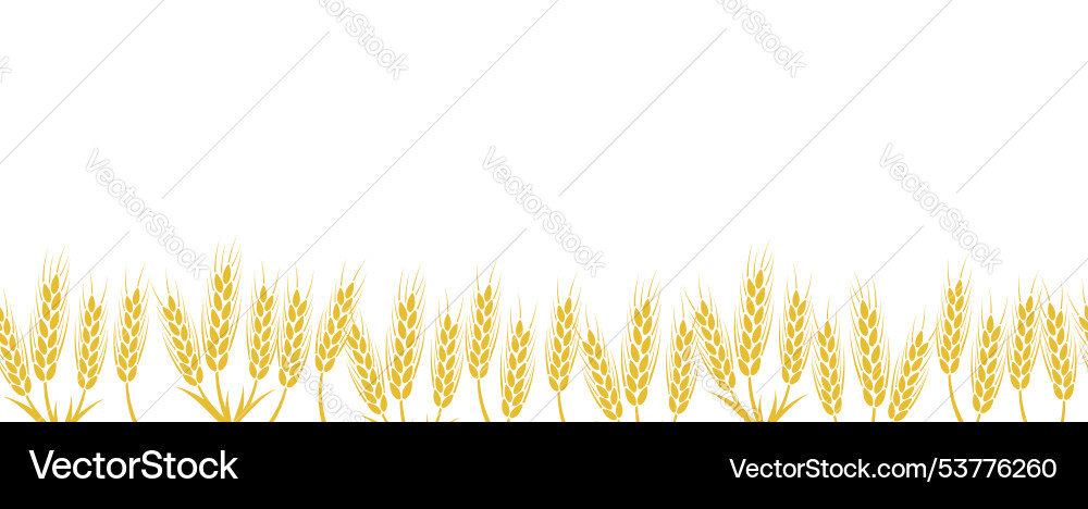Decorative golden wheat field design perfect Vector Image
