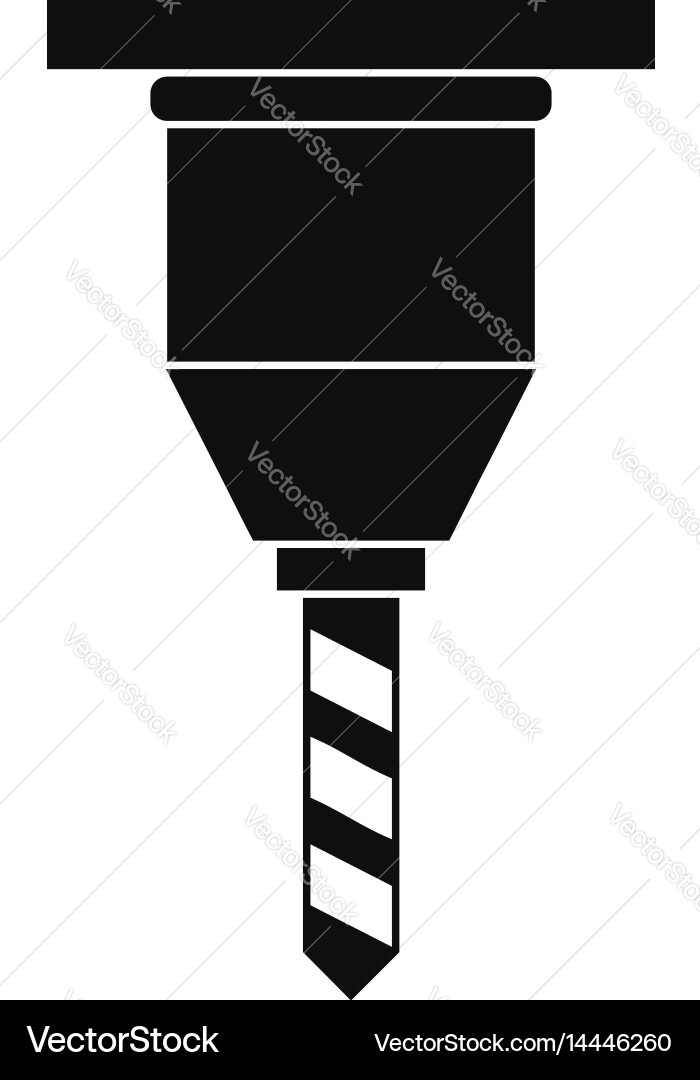 Drill bit icon simple style Royalty Free Vector Image