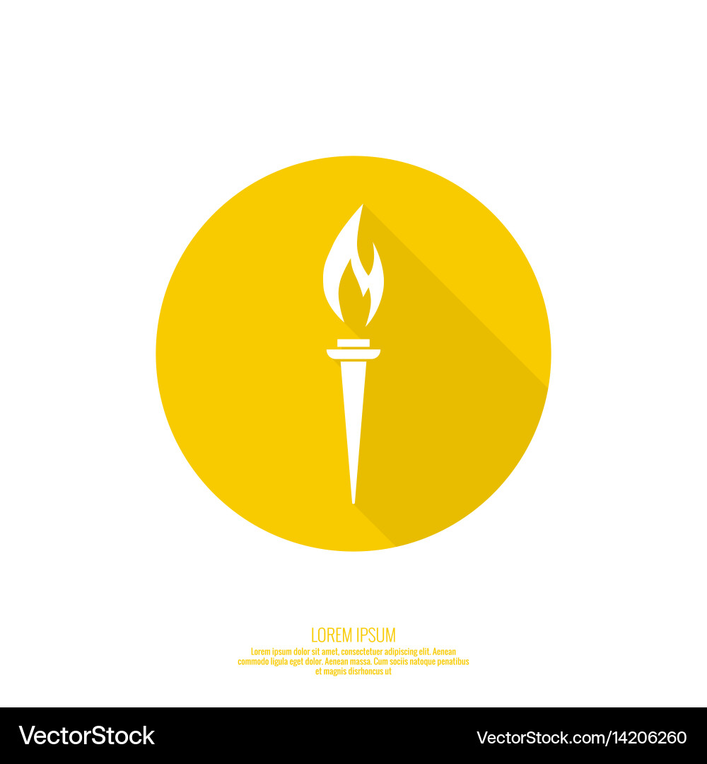 Icon of torch Royalty Free Vector Image - VectorStock