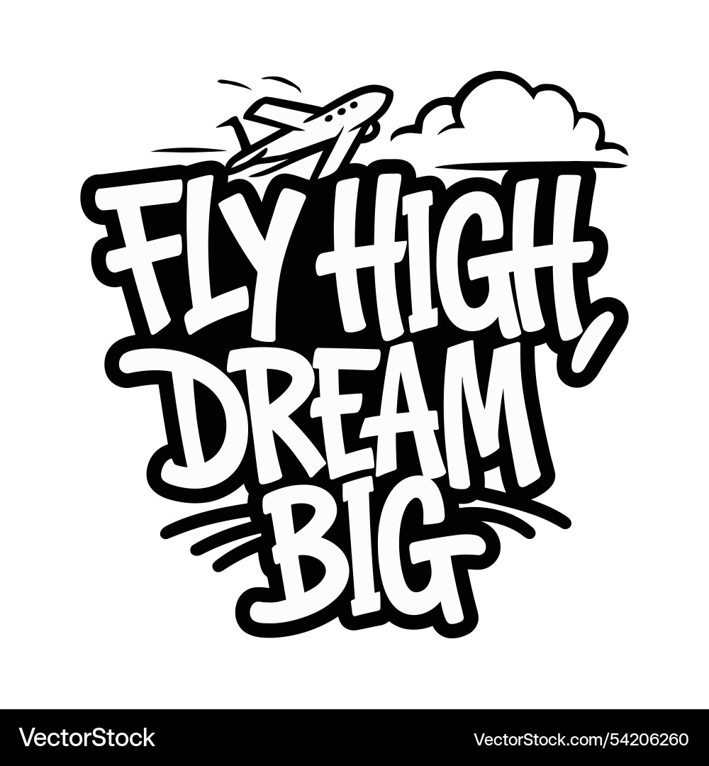 Take flight conquer the world typography t-shirt Vector Image