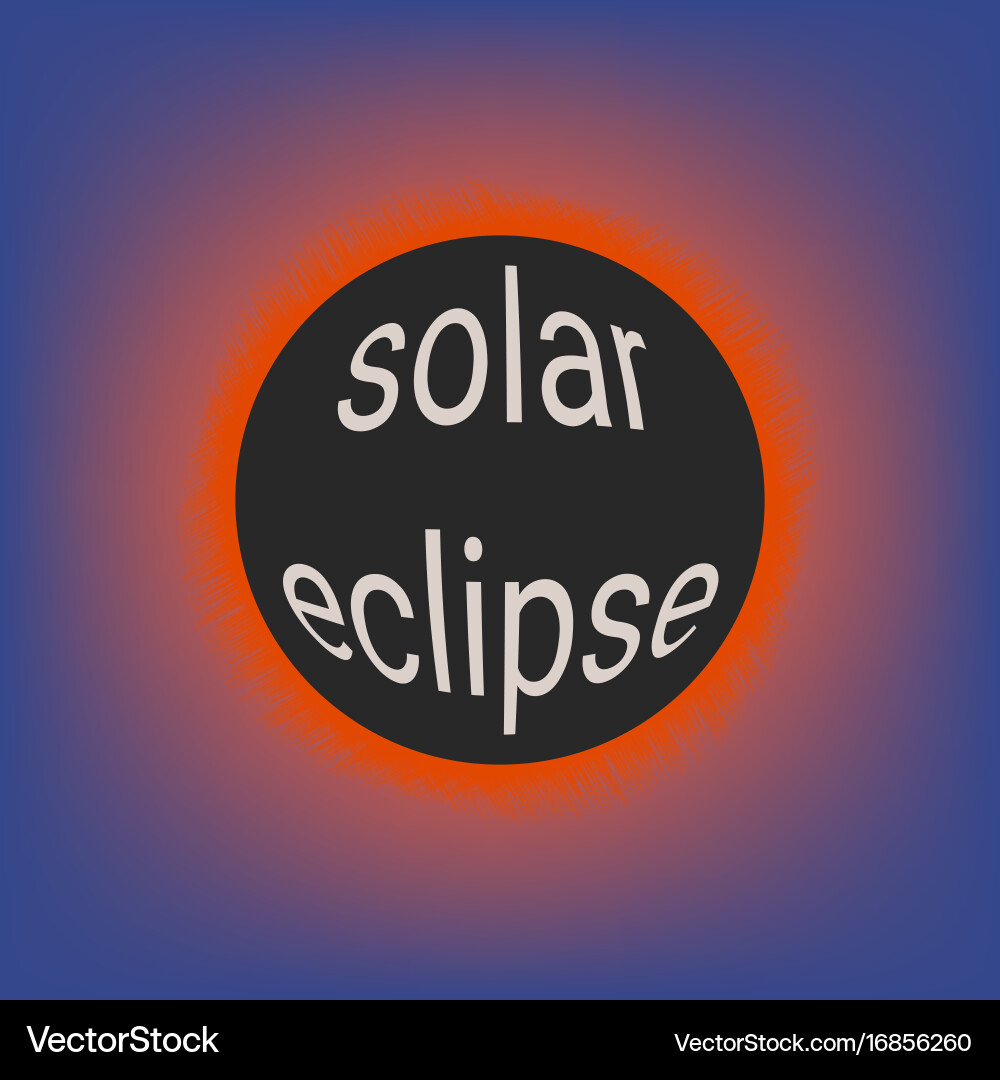 Total solar eclipse coronal glow of the sun Vector Image
