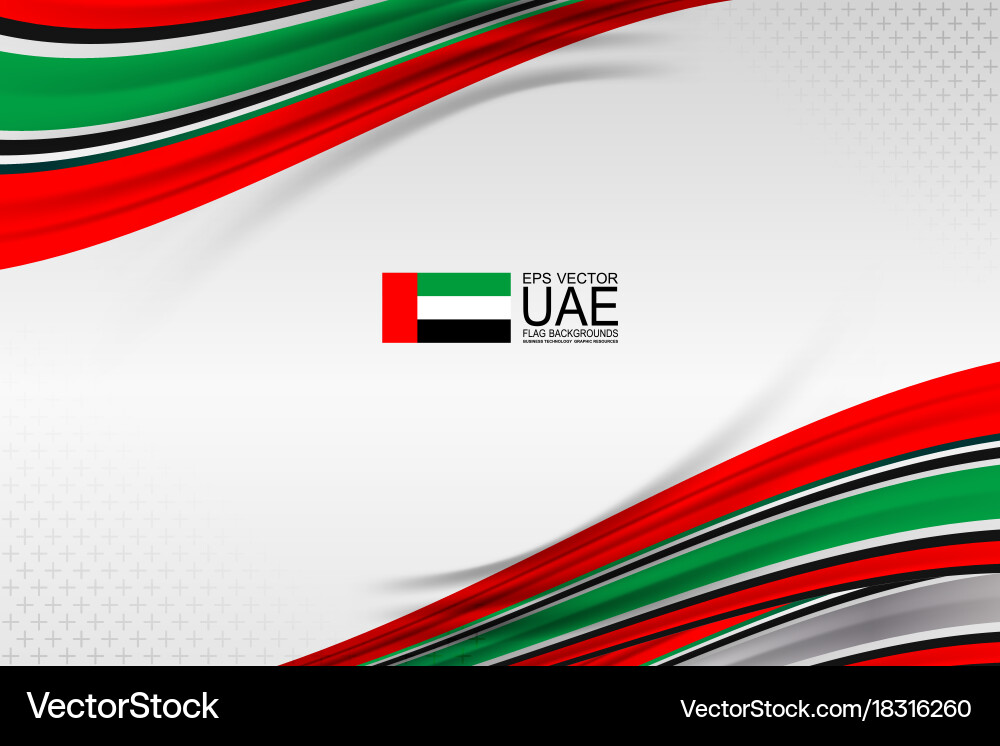 Uae flag design Royalty Free Vector Image - VectorStock