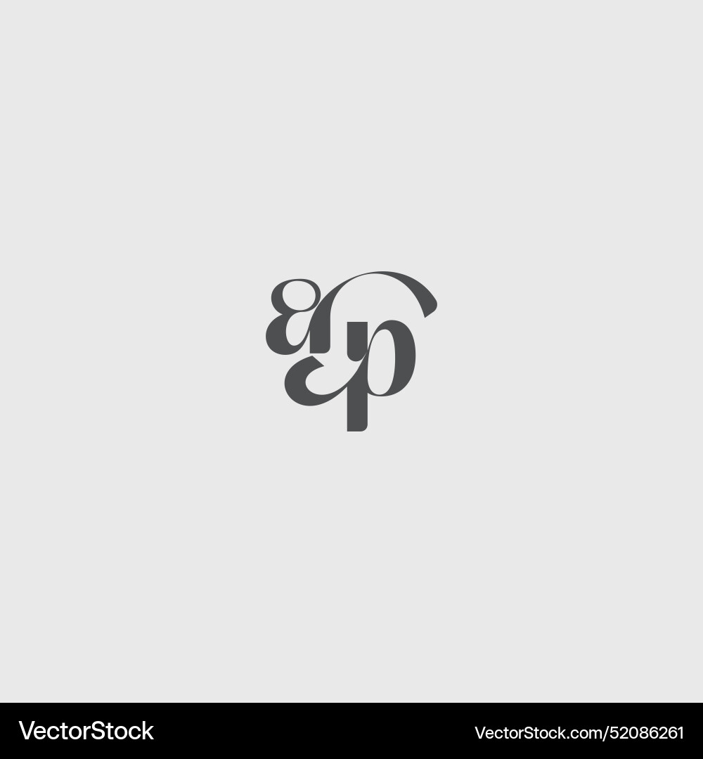 Beauty monogram initial logo simple Royalty Free Vector