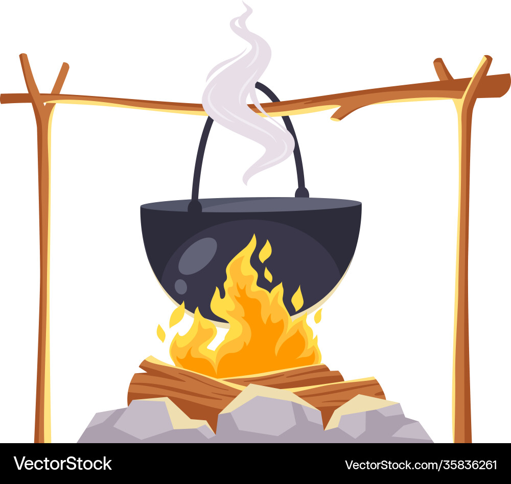 Camp fire Royalty Free Vector Image - VectorStock