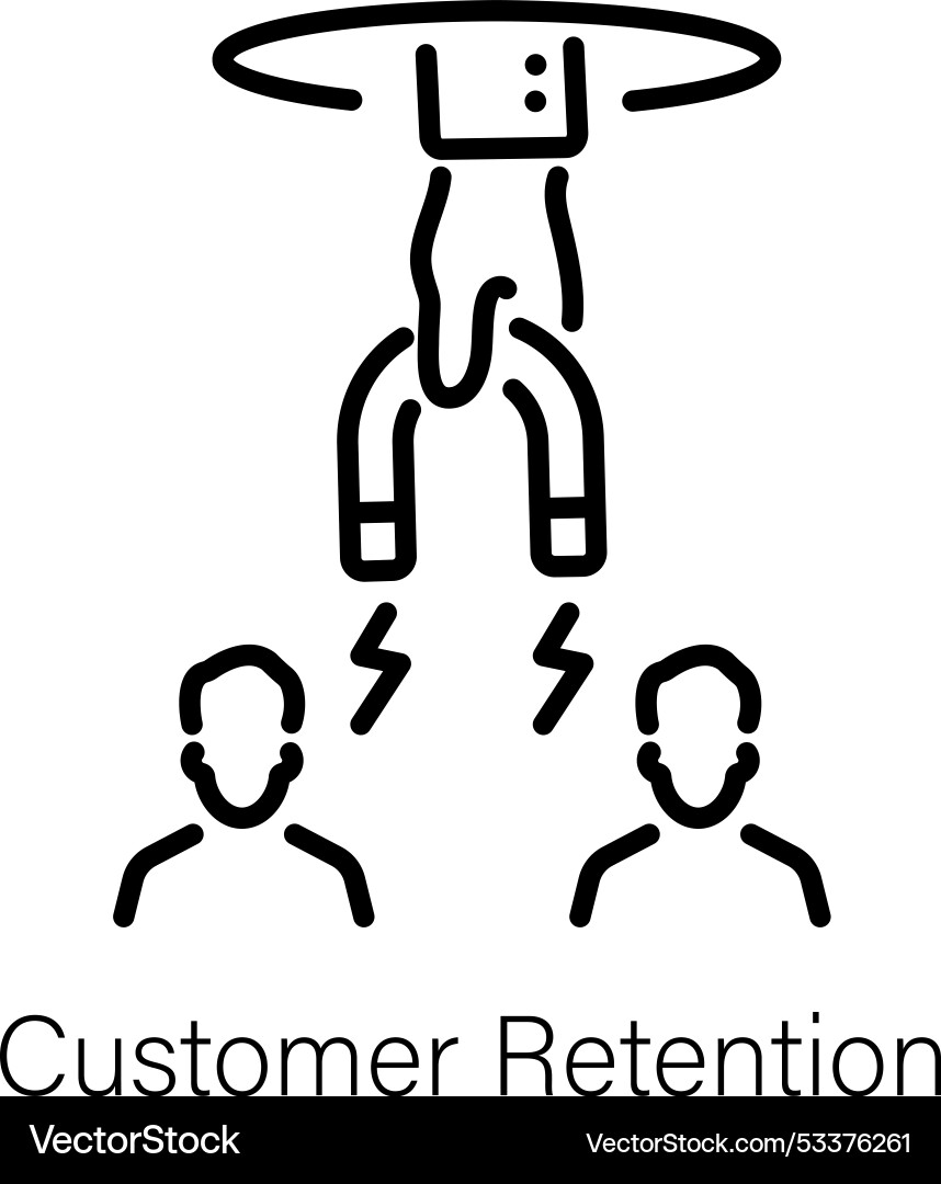 Customer retention Royalty Free Vector Image - VectorStock
