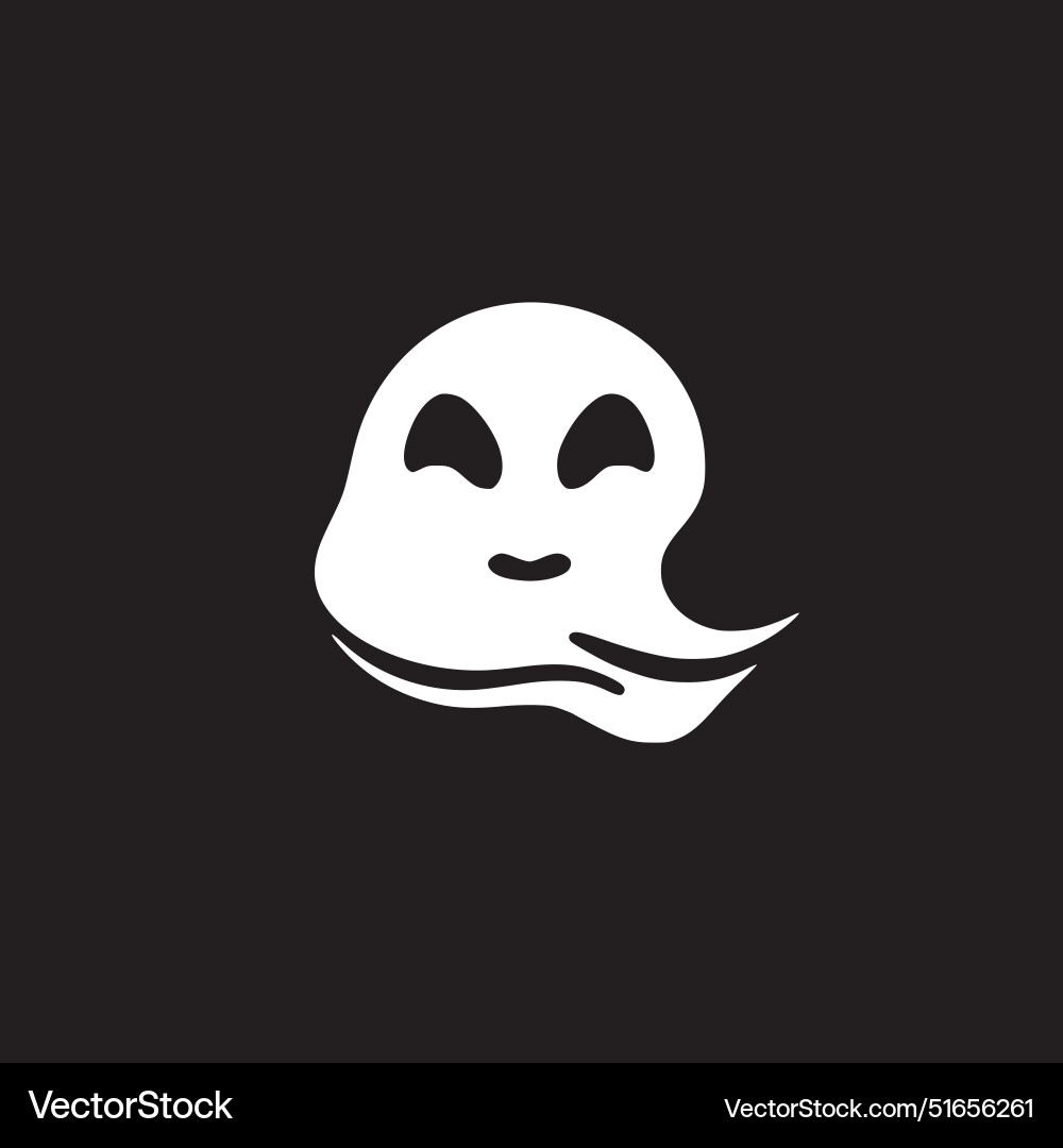 Ghost - black and white isolated icon Royalty Free Vector
