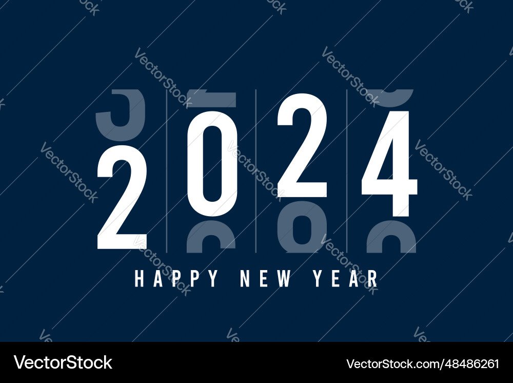 Happy new year 2024 Royalty Free Vector Image - VectorStock