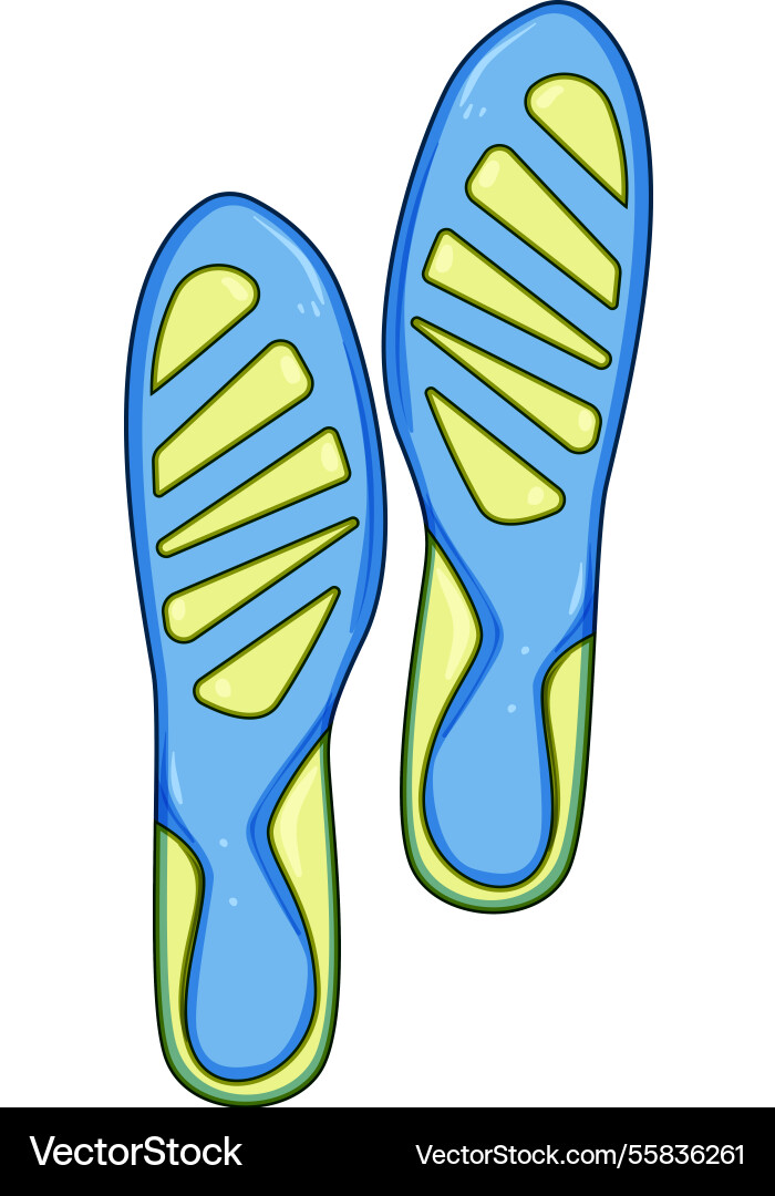 Relief insoles cartoon Royalty Free Vector Image