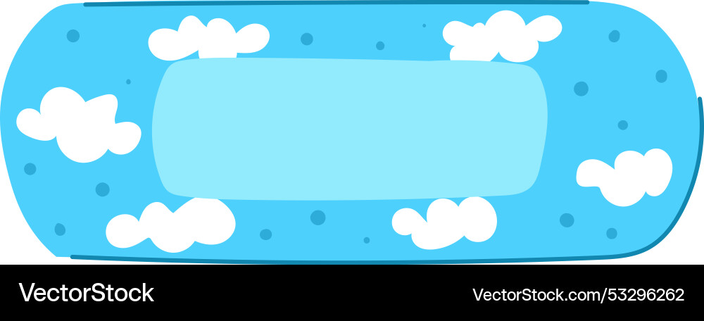 Healing kid plaster cartoon Royalty Free Vector Image