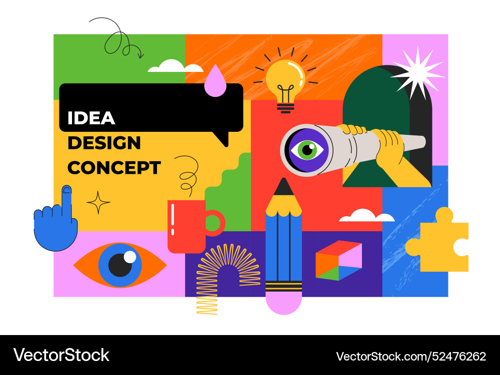 Idea thinking out of the box creativity and Vector Image