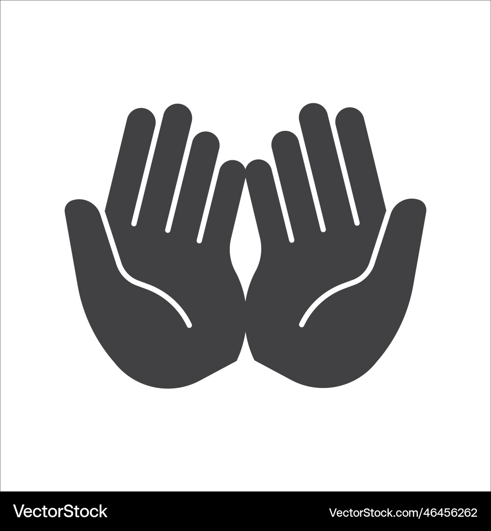 praying hands vector icon