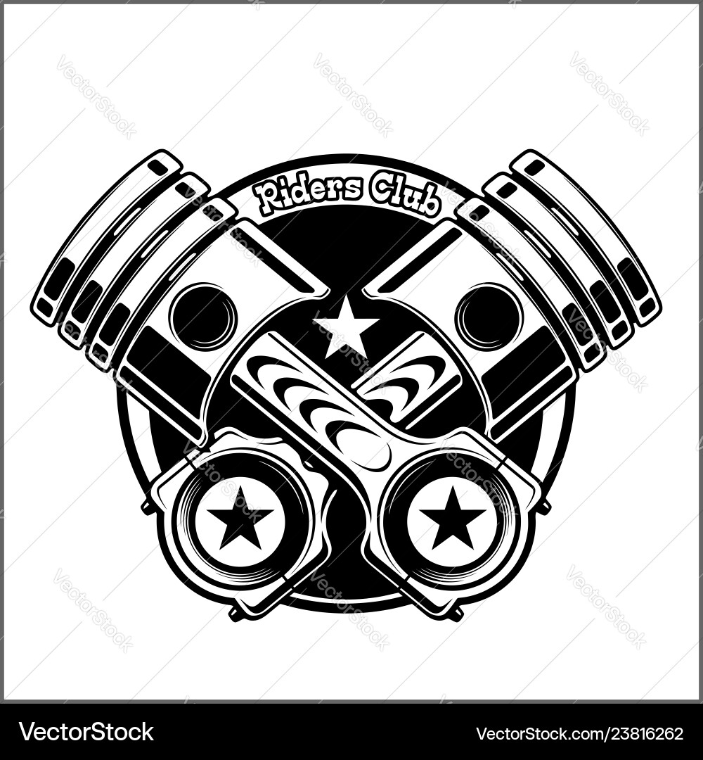 motorcycle piston vector