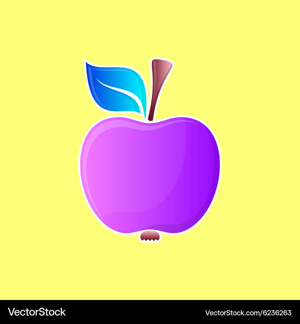 Abstract violet apple Royalty Free Vector Image