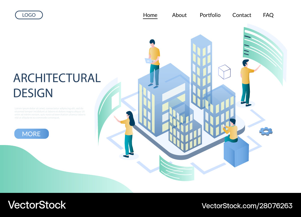 Architectural Website Template Royalty Free Vector Image